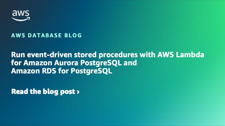 Gautam Bhaghavatula on LinkedIn: Run event-driven stored procedures ... Gautam Bhaghavatula on LinkedIn: Run event-driven stored procedures ...