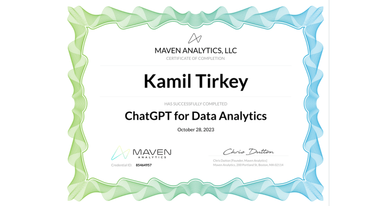 Learned about ChatGPT for Data Analytics | Kamil Tirkey posted on the ... Learned about ChatGPT for Data Analytics | Kamil Tirkey posted on the ...