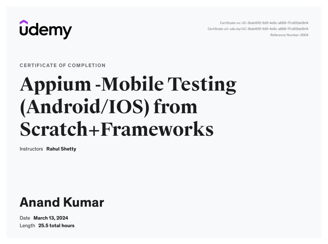 Anand Kumar Jetgond on LinkedIn: Udemy Course Completion Certificate Anand Kumar Jetgond on LinkedIn: Udemy Course Completion Certificate