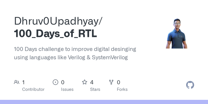 Dhruv Upadhyay on LinkedIn: GitHub - Dhruv0Upadhyay/100_Days_of_RTL ... Dhruv Upadhyay on LinkedIn: GitHub - Dhruv0Upadhyay/100_Days_of_RTL ...