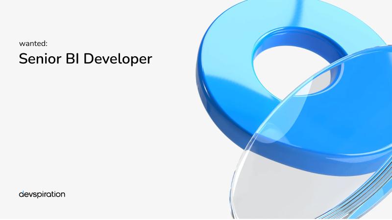 devspiration on LinkedIn: Senior BI Developer (part time) – devspiration devspiration on LinkedIn: Senior BI Developer (part time) – devspiration