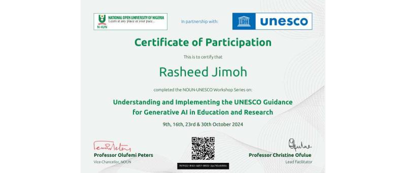 RASHEED JIMOH on LinkedIn: Check out Rasheed Jimoh's Certificate of ... RASHEED JIMOH on LinkedIn: Check out Rasheed Jimoh's Certificate of ...