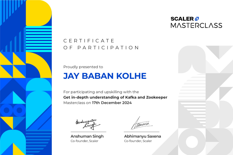 Jay Kolhe on LinkedIn: Certificate | Get in-depth understanding of ... Jay Kolhe on LinkedIn: Certificate | Get in-depth understanding of ...