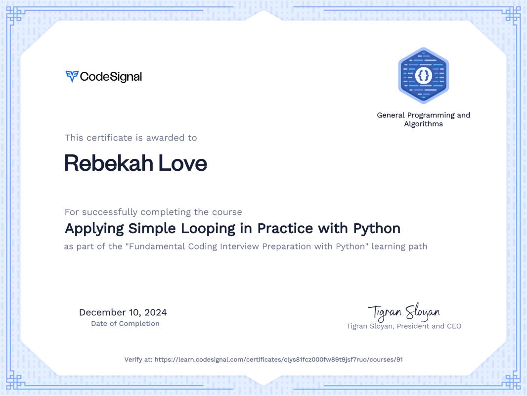 Rebekah Love on LinkedIn: Course certificate for Applying Simple ... Rebekah Love on LinkedIn: Course certificate for Applying Simple ...