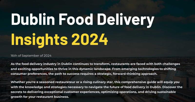 Ondway on LinkedIn: Dublin Food Delivery Insights 2024 Ondway on LinkedIn: Dublin Food Delivery Insights 2024