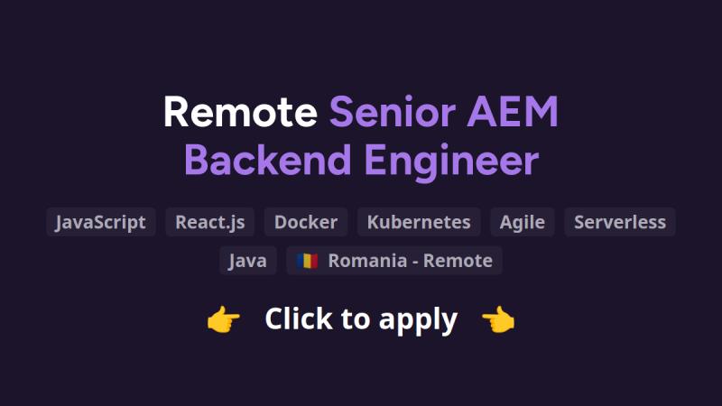 RemoteYeah on LinkedIn: Remote Senior AEM Backend Engineer at 3Pillar RemoteYeah on LinkedIn: Remote Senior AEM Backend Engineer at 3Pillar