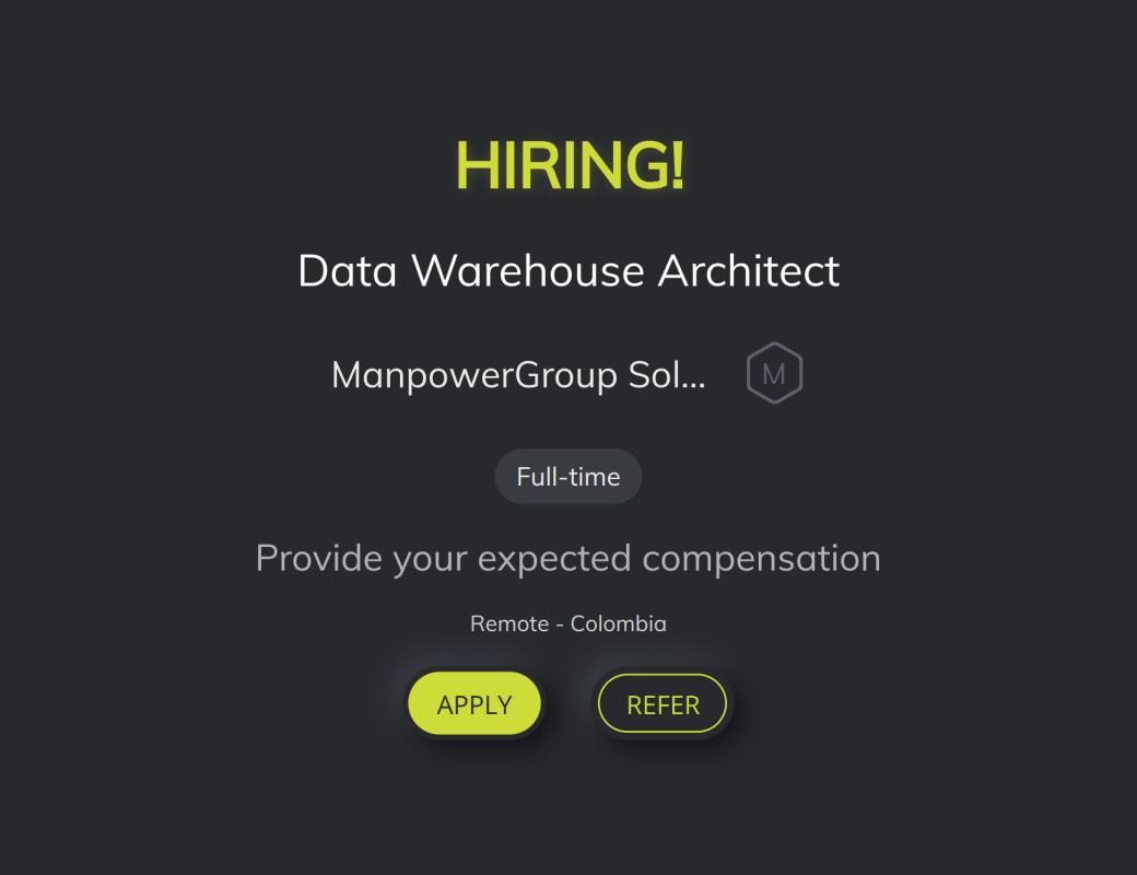 Valeria Mayne on LinkedIn: Data Warehouse Architect at ManpowerGroup ... Valeria Mayne on LinkedIn: Data Warehouse Architect at ManpowerGroup ...
