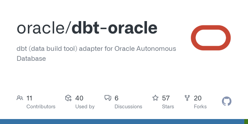 GitHub - oracle/dbt-oracle: dbt (data build tool) adapter for the ... GitHub - oracle/dbt-oracle: dbt (data build tool) adapter for the ...