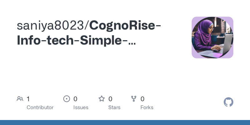 Saniya Siddiqui on LinkedIn: CognoRise-Info-tech-Simple-Calculator ... Saniya Siddiqui on LinkedIn: CognoRise-Info-tech-Simple-Calculator ...