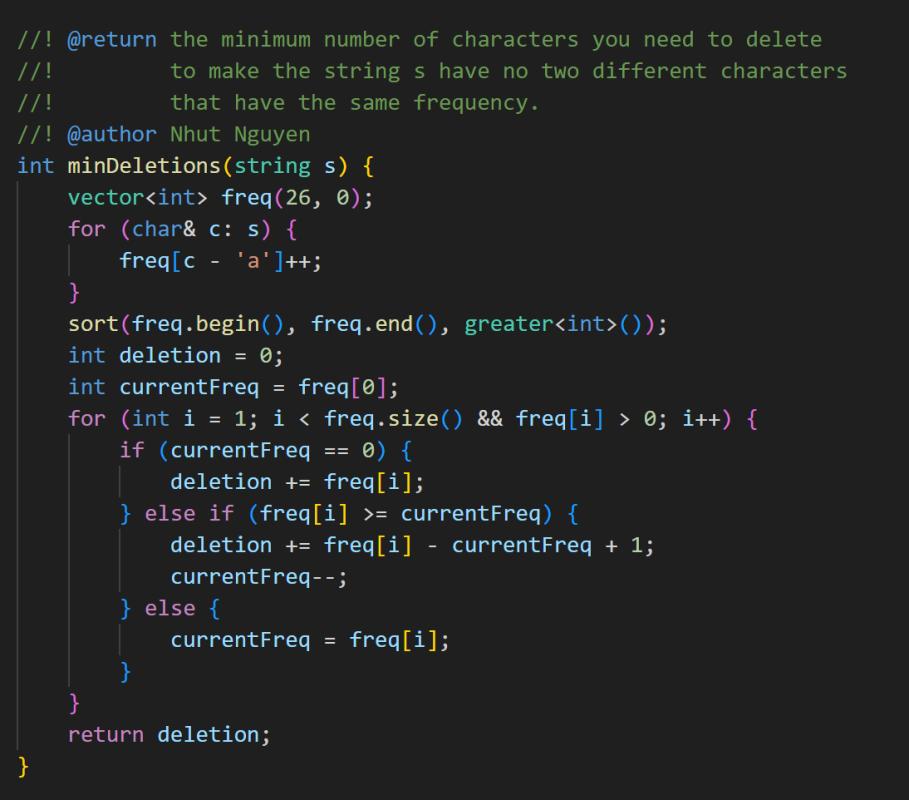 Nhut Nguyen, Ph.D. on LinkedIn: C++ Solution to Leetcode 1647. Minimum ... Nhut Nguyen, Ph.D. on LinkedIn: C++ Solution to Leetcode 1647. Minimum ...