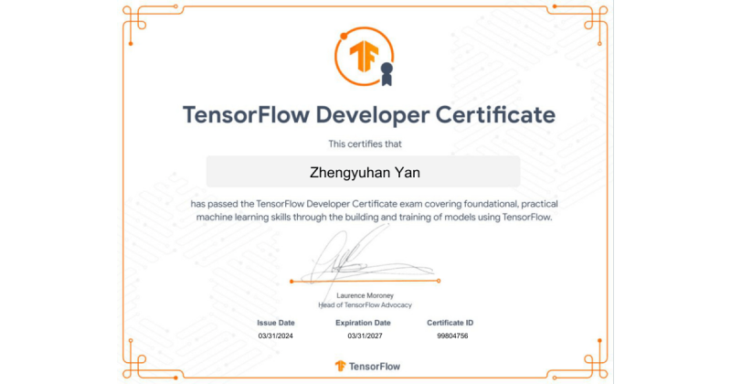 TensorFlow Developer Certificate • Zhengyuhan Yan • TensorFlow ... TensorFlow Developer Certificate • Zhengyuhan Yan • TensorFlow ...