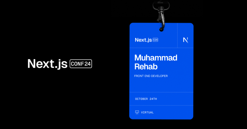 Muhammad Rehab on LinkedIn: Muhammad’s Ticket - Next.js Conf Muhammad Rehab on LinkedIn: Muhammad’s Ticket - Next.js Conf