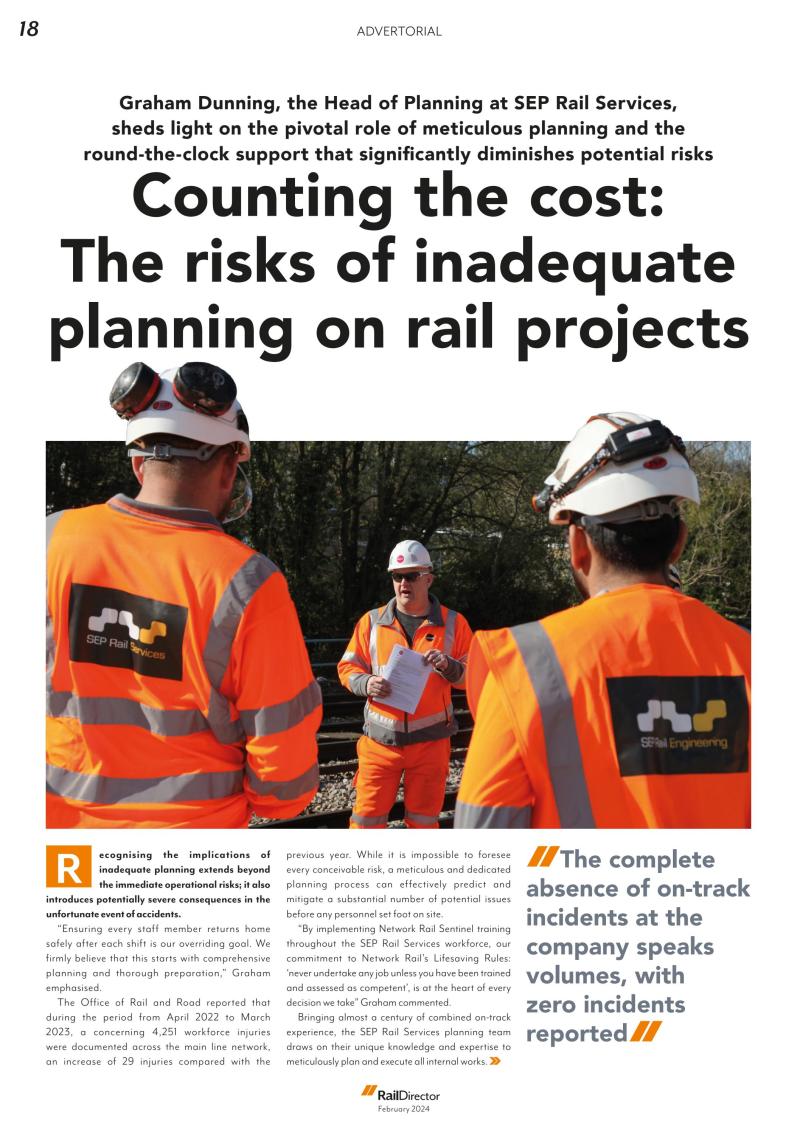 SEP Rail Services on LinkedIn: Rail Director February 2024 SEP Rail Services on LinkedIn: Rail Director February 2024