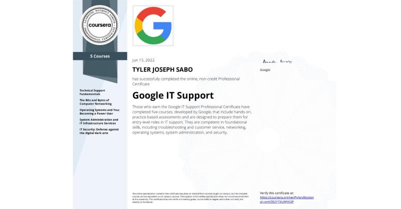 Tyler Sabo on LinkedIn: Google certification is wrapped! Tyler Sabo on LinkedIn: Google certification is wrapped!