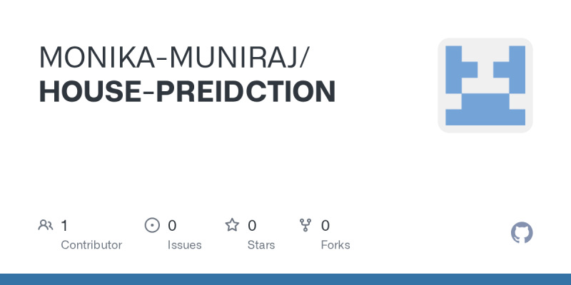 MONIKA Muniraj on LinkedIn: GitHub - MONIKA-MUNIRAJ/HOUSE-PREIDCTION MONIKA Muniraj on LinkedIn: GitHub - MONIKA-MUNIRAJ/HOUSE-PREIDCTION