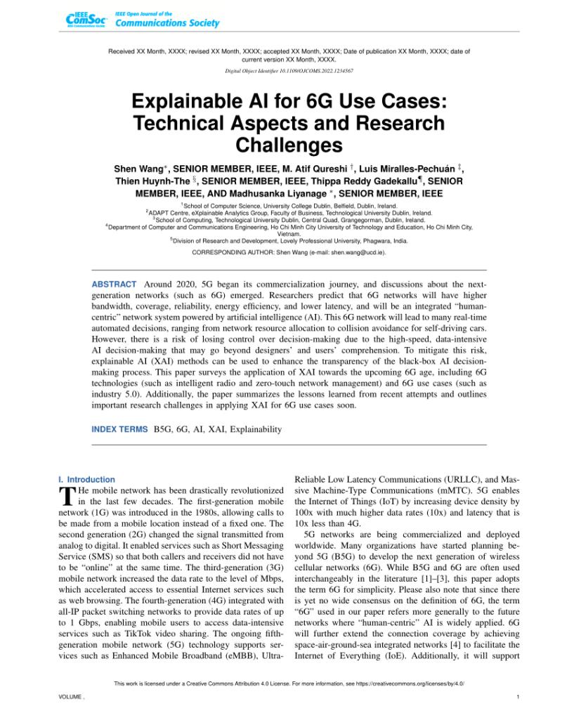 Shen Wang on LinkedIn: (PDF) Explainable AI for 6G Use Cases: Technical ... Shen Wang on LinkedIn: (PDF) Explainable AI for 6G Use Cases: Technical ...