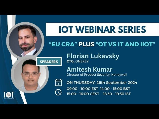 IoT Security Foundation on LinkedIn: IoTSF Webinar Series Part 1 ... IoT Security Foundation on LinkedIn: IoTSF Webinar Series Part 1 ...