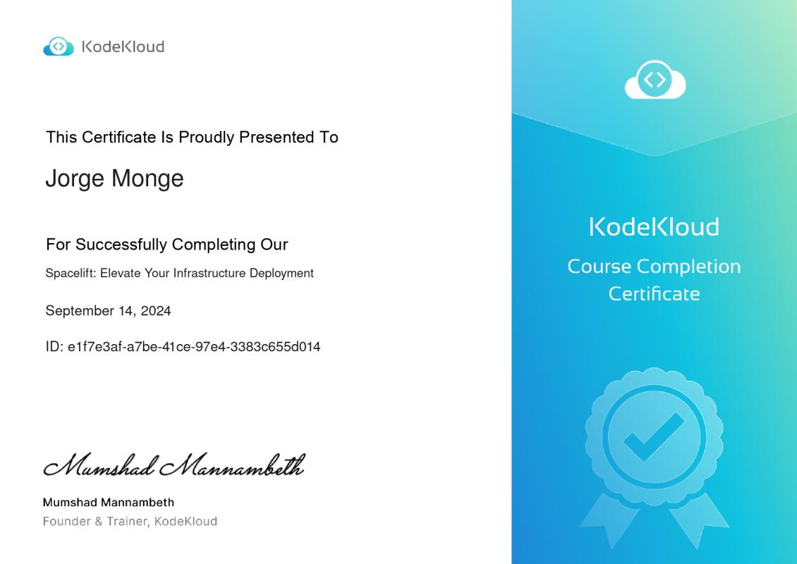 Jorge Monge Garcia on LinkedIn: Spacelift: Elevate Your Infrastructure ... Jorge Monge Garcia on LinkedIn: Spacelift: Elevate Your Infrastructure ...