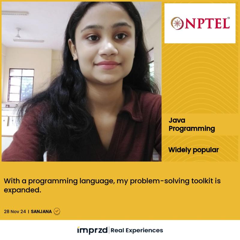 Sanjana Batra on LinkedIn: NPTEL Sanjana Batra on LinkedIn: NPTEL