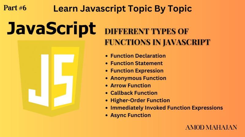 #6. Different Types of functions in JavaScript | Declaration ... #6. Different Types of functions in JavaScript | Declaration ...