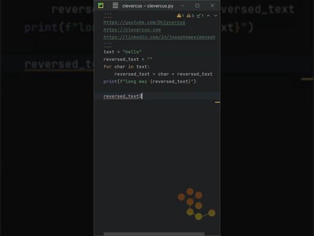 Joseph Mensah on LinkedIn: Easiest way to reverse a text #programming # ... Joseph Mensah on LinkedIn: Easiest way to reverse a text #programming # ...