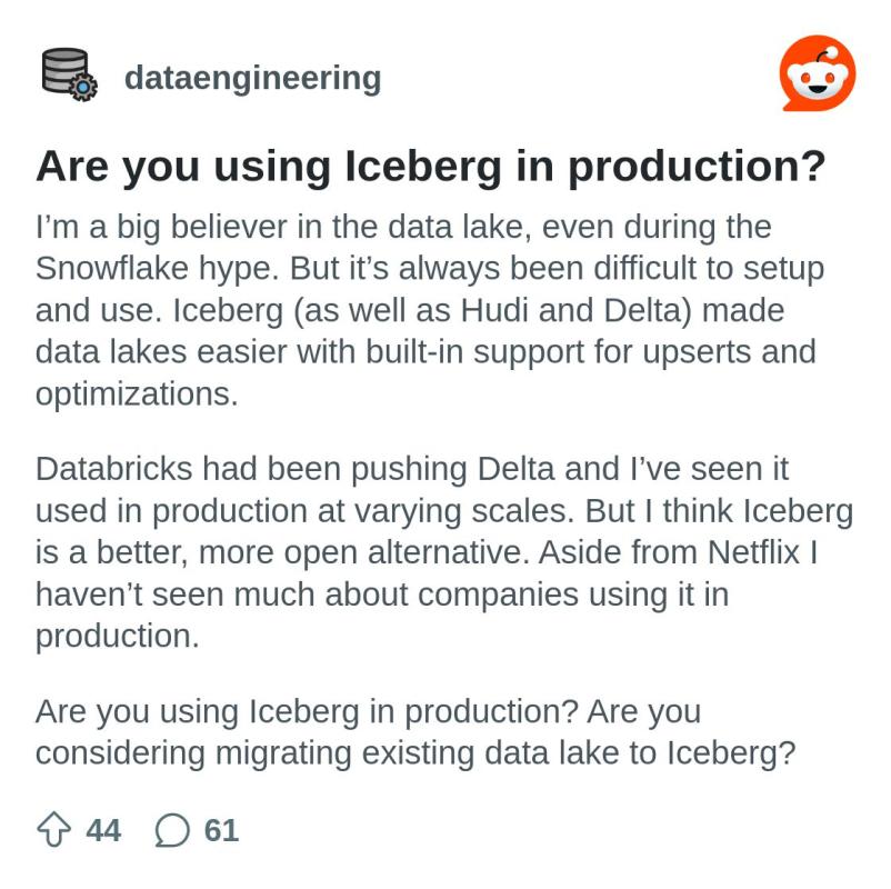 Mohd Atif on LinkedIn: From the dataengineering community on Reddit Mohd Atif on LinkedIn: From the dataengineering community on Reddit