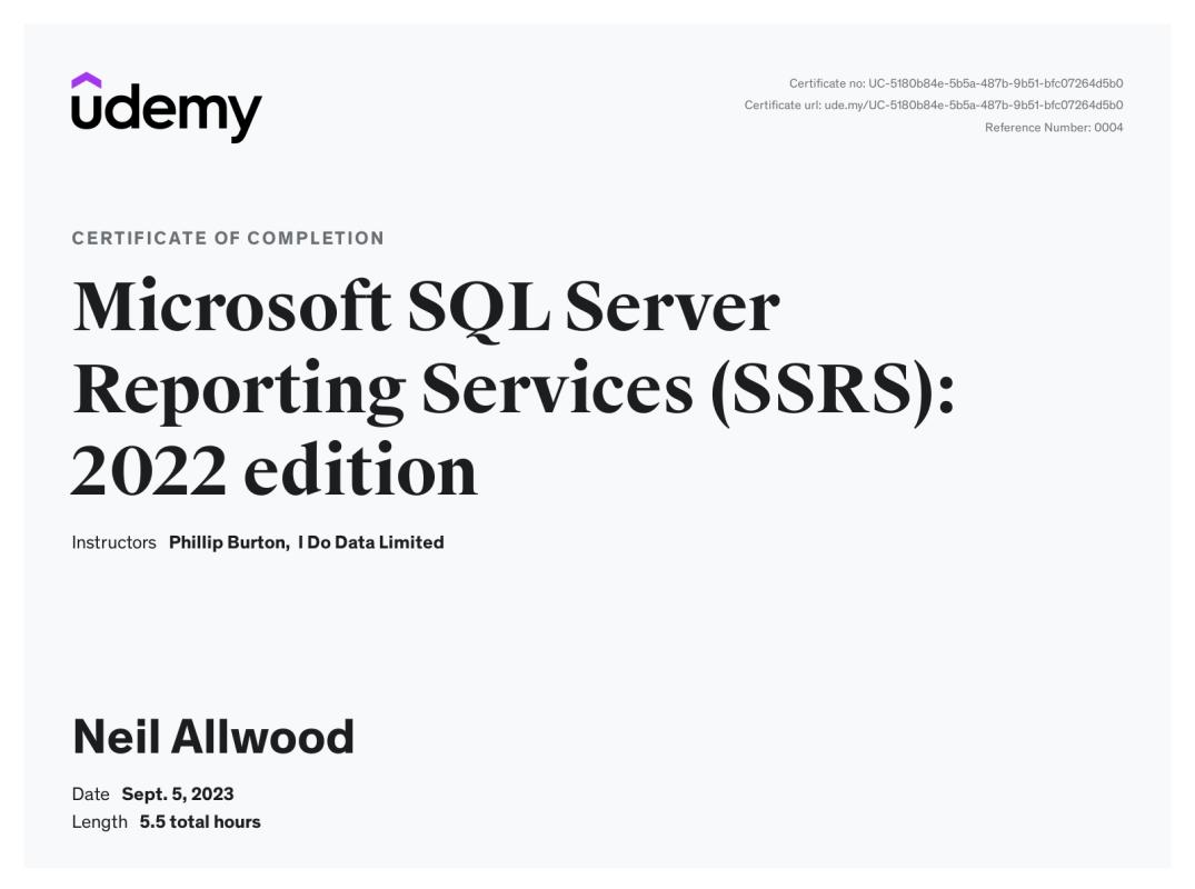 Neil Allwood on LinkedIn: Udemy Course Completion Certificate Neil Allwood on LinkedIn: Udemy Course Completion Certificate
