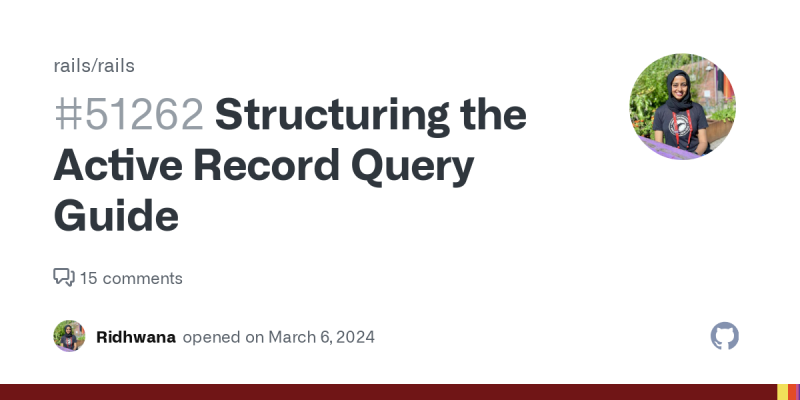 Requesting feedback on ActiveRecord Querying Guide | Ruby on Rails ... Requesting feedback on ActiveRecord Querying Guide | Ruby on Rails ...