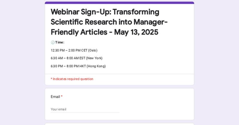 Webinar Sign-Up: Transforming Scientific Research into Manager-Friendly ... Webinar Sign-Up: Transforming Scientific Research into Manager-Friendly ...