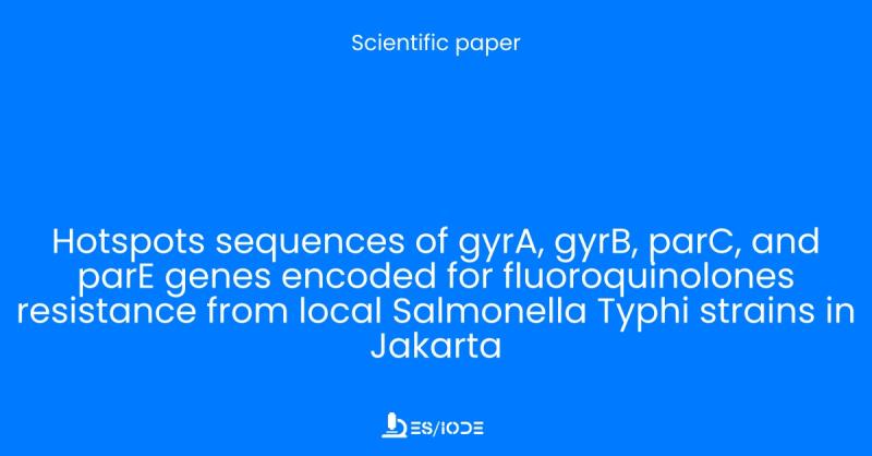 es/iode on LinkedIn: Scientific research : Hotspots sequences of gyrA ... es/iode on LinkedIn: Scientific research : Hotspots sequences of gyrA ...