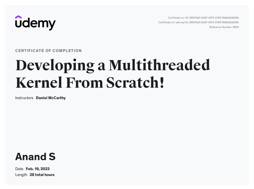 Anand Suresh on LinkedIn: Udemy Course Completion Certificate Anand Suresh on LinkedIn: Udemy Course Completion Certificate