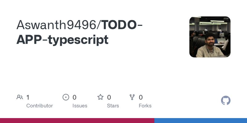Aswanth C on LinkedIn: GitHub - Aswanth9496/TODO-APP-typescript Aswanth C on LinkedIn: GitHub - Aswanth9496/TODO-APP-typescript