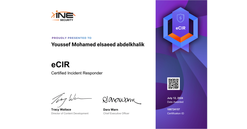 Youssef Elsaeed on LinkedIn: Certified Incident Responder • Youssef ... Youssef Elsaeed on LinkedIn: Certified Incident Responder • Youssef ...