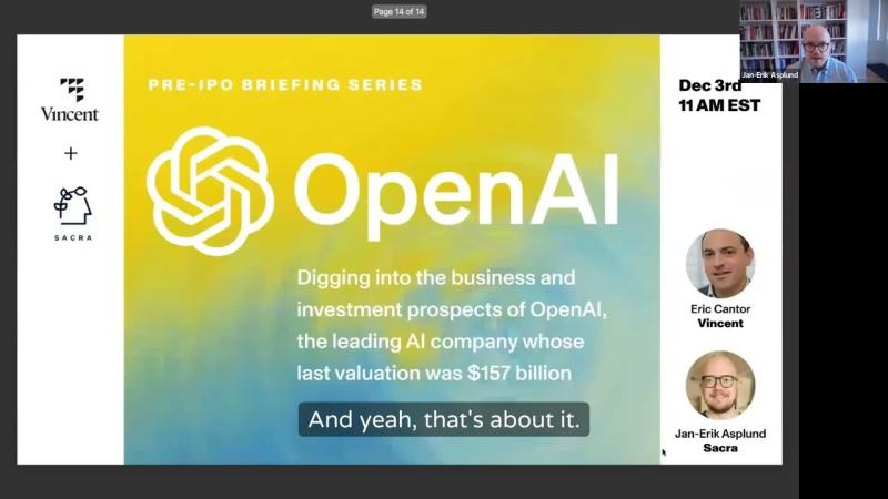 Vincent Alternative Investments on LinkedIn: Pre-IPO Briefing: OpenAI ... Vincent Alternative Investments on LinkedIn: Pre-IPO Briefing: OpenAI ...