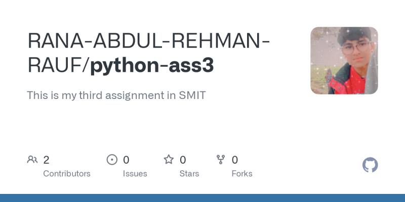 Rana Abdul Rehman Rauf on LinkedIn: GitHub - RANA-ABDUL-REHMAN-RAUF ... Rana Abdul Rehman Rauf on LinkedIn: GitHub - RANA-ABDUL-REHMAN-RAUF ...