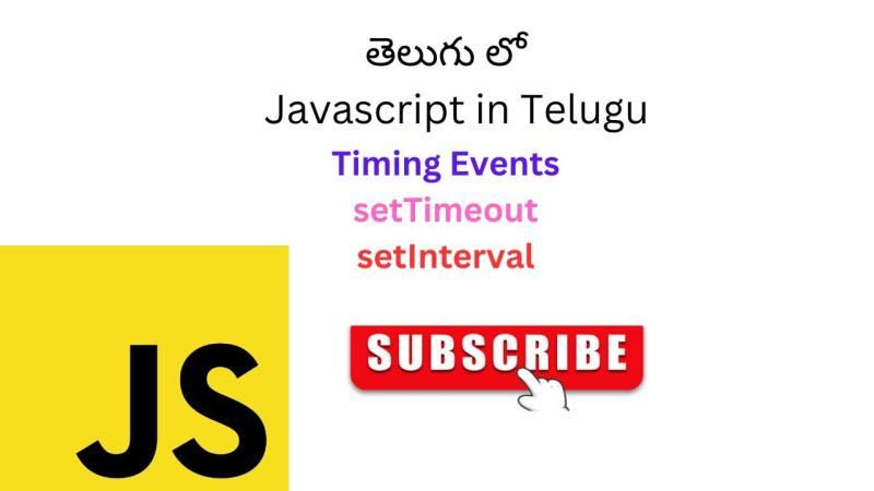 Akhila V on LinkedIn: Timing Events in Javascript in Telugu|SetTimeout ... Akhila V on LinkedIn: Timing Events in Javascript in Telugu|SetTimeout ...