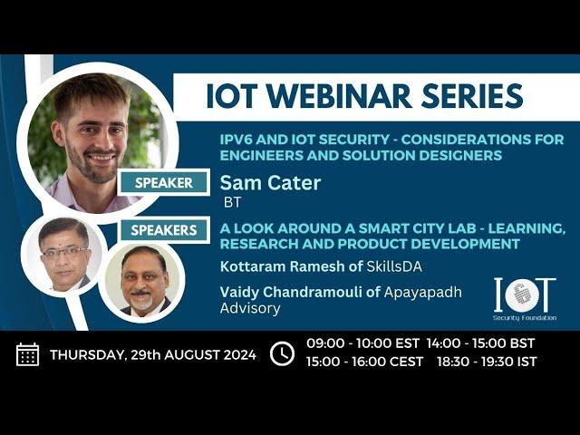 IoT Security Foundation on LinkedIn: IoTSF Webinar August 2024 - Part 1 IoT Security Foundation on LinkedIn: IoTSF Webinar August 2024 - Part 1