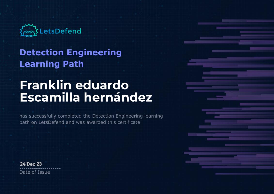Learn about detection engineering with LetsDefend | Franklin Escamilla ... Learn about detection engineering with LetsDefend | Franklin Escamilla ...