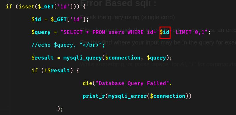 Dielli Demjaha on LinkedIn: Error Based SQL Injection Dielli Demjaha on LinkedIn: Error Based SQL Injection