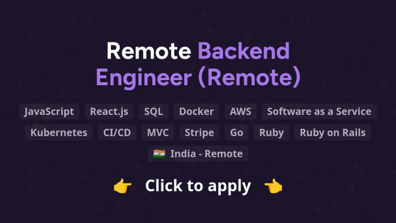 RemoteYeah on LinkedIn: Remote Backend Engineer (Remote) at HackerRank RemoteYeah on LinkedIn: Remote Backend Engineer (Remote) at HackerRank