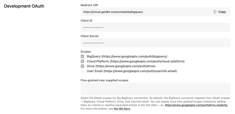 Set up BigQuery OAuth | Amy Chen Set up BigQuery OAuth | Amy Chen