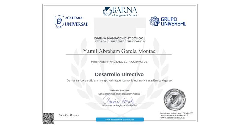 Yamil Garcia on LinkedIn: PAM RC-Desarrollo Directivo - Grupo Universal ... Yamil Garcia on LinkedIn: PAM RC-Desarrollo Directivo - Grupo Universal ...