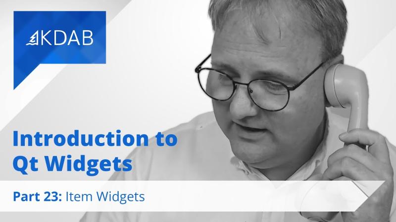 Introduction to Qt Widgets (Part 23) - Item Widgets | KDAB Introduction to Qt Widgets (Part 23) - Item Widgets | KDAB