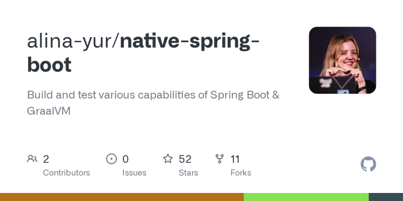 Alina Yurenko πΊπ¦ on LinkedIn: GitHub - alina-yur/native-spring-boot ... Alina Yurenko πΊπ¦ on LinkedIn: GitHub - alina-yur/native-spring-boot ...