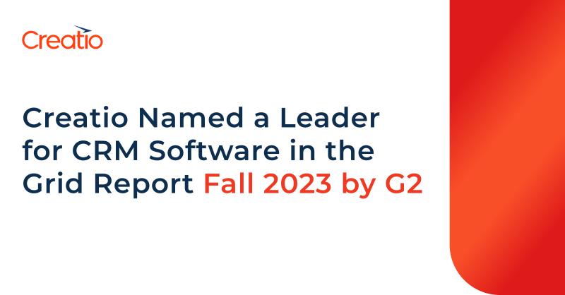 Creatio on LinkedIn: Creatio Named a Leader in the G2 Grid® Report I ... Creatio on LinkedIn: Creatio Named a Leader in the G2 Grid® Report I ...
