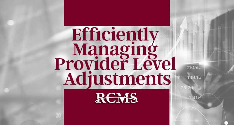 RCMS, LLC on LinkedIn: Efficiently Managing Provider Level Adjustments RCMS, LLC on LinkedIn: Efficiently Managing Provider Level Adjustments