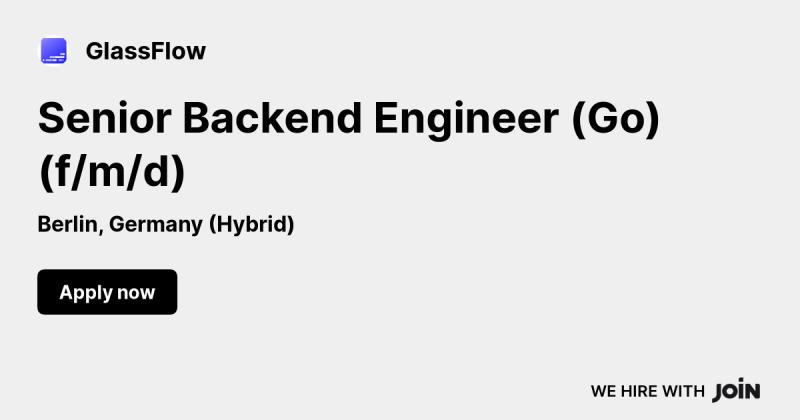 Armend Avdijaj on LinkedIn: GlassFlow (Berlin): Senior Backend Engineer ... Armend Avdijaj on LinkedIn: GlassFlow (Berlin): Senior Backend Engineer ...