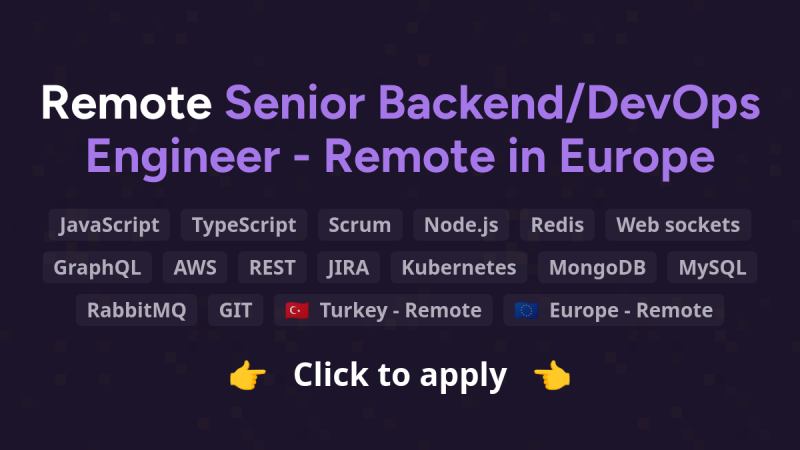RemoteYeah on LinkedIn: Remote Senior Backend/DevOps Engineer - Remote ... RemoteYeah on LinkedIn: Remote Senior Backend/DevOps Engineer - Remote ...