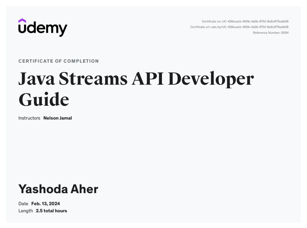 Yashoda Aher-Gangurde on LinkedIn: Udemy Course Completion Certificate Yashoda Aher-Gangurde on LinkedIn: Udemy Course Completion Certificate