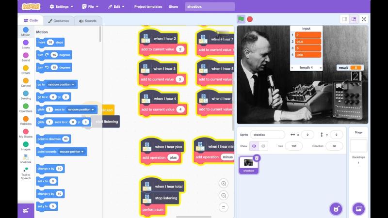recreating IBM Shoebox in Scratch | Dale Lane recreating IBM Shoebox in Scratch | Dale Lane